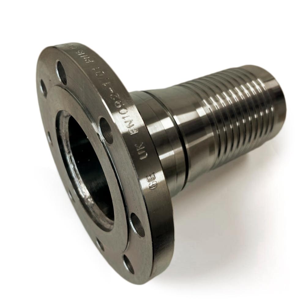Mild Steel Fixed Flange x Serrated Hosetail – Merseyflex Ltd